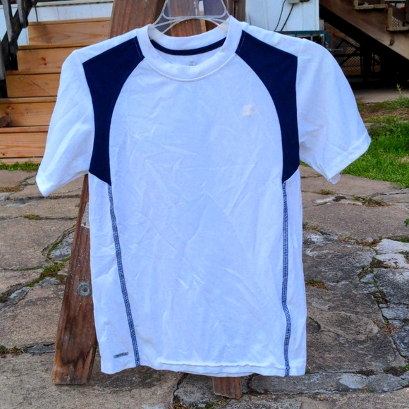 STARTER | Shirts & Tops | Starter Dristar White Navy Nylon Sports Short ...